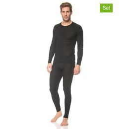 Maier Sports 2tlg. Funktionswäscheset in Schwarz - 63% | Größe L | Herren-sportunterwaesche