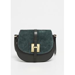 Victor & Hugo Paris Leder-Umhängetasche in Dunkelgrün - (B)22 x (H)18 x (T)6 cm - 71% | Damen-taschen
