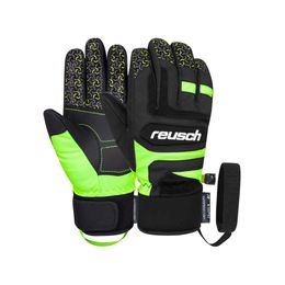 Reusch Funktionsfingerhandschuhe "Chris" in Schwarz/ Grün - 35% | Größe 5 | Kinderhandschuhe