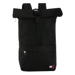 Tommy Jeans Rucksack »TJM ESS DAILY ROLLTOP BACKPACK«, Unisex, Freizeitrucksack, Rolltop-Rucksack mit Label schwarz B/H/T: 28 cm x 44 cm x 15 cm...