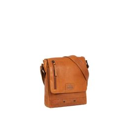 Mustang Schultertasche »San Marino«, Herren Umhängetasche, Businessbag mit Nieten und Logo cognac