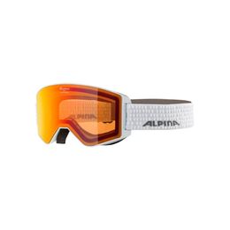 Alpina Ski-/ Snowboardbrille "Narkoja-Q-Lite" in Weiß/ Orange - 43% | Damen-outdoor-ausruestung