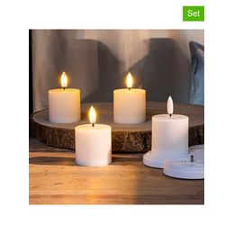 Nordheim 4er-Set: LED-Kerzen in Wei&szlig; - (H)5 x &Oslash; 5 cm - 14% | Lichterketten-dekobeleuchtung