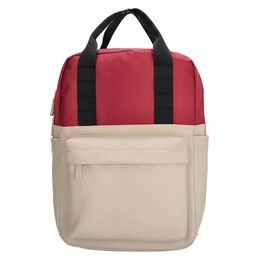 Beagles Rucksack in Beige/ Rot - (B)23 x (H)33 x (T)9 cm - 59% | Damen-taschen