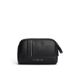 Tommy Hilfiger Kulturbeutel »TH CENTRAL WASHBAG«, Reise, Unisex Waschbeutel mit farbiger Paspellierung schwarz