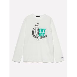 Sisley Longsleeve in Wei&szlig; - 49% | Gr&ouml;&szlig;e 160 | Kinder-longsleeves