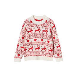 Vertbaudet Pullover in Weiß/ Rot - 40% | Größe 92 | Kinder-pullover
