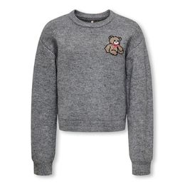 KIDS Only Pullover "Teddy" in Grau - 48% | Gr&ouml;&szlig;e 122/128 | Kinder-pullover