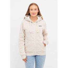 Bench Sweatjacke "Mintz" in Beige - 42% | Größe 38 | Damen-sweatshirts-jacken