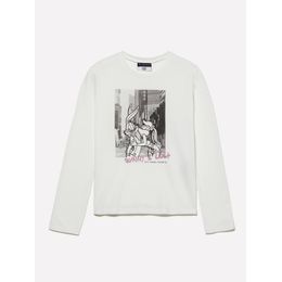 Sisley Longsleeve in Wei&szlig; - 53% | Gr&ouml;&szlig;e 140 | Kinder-longsleeves