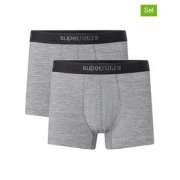 super.natural 2er-Set: Funktionsboxershorts in Hellgrau - 51% | Größe XXL | Herren-sportunterwaesche