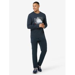 super.natural Funktionslongsleeve "Super Mountain Bio" in Dunkelblau - 56% | Gr&ouml;&szlig;e L | Herren-sportshirts
