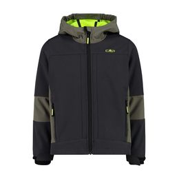 CMP Softshelljacke in Schwarz/ Khaki - 37% | Gr&ouml;&szlig;e 128 | Kinder-outdoor-jacken