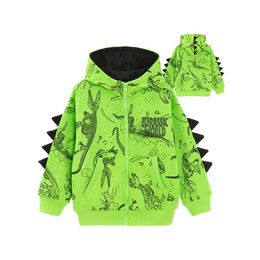 COOL CLUB Sweatjacke in Grün - 36% | Größe 110 | Kinder-sweatshirts-jacken