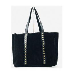 Marlon Leder-Shopper "Cornelia" in Schwarz - (B)45 x (H)26 x (T)11 cm - 72% | Damen-taschen