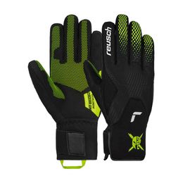 Reusch Funktionsfingerhandschuhe "Worldcup Warrior Speedline" in Schwarz/ Grün - 42% | Größe 9,5 | Damenhandschuhe