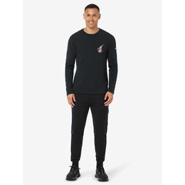 super.natural Longsleeve "Bunny Brush" in Schwarz - 53% | Gr&ouml;&szlig;e XL | Herrenshirts