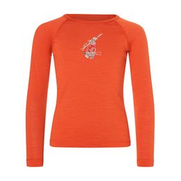 super.natural Funktionsshirt "Ski Bunny175" in Orange - 67% | Gr&ouml;&szlig;e 110 | Kinder-oberteile