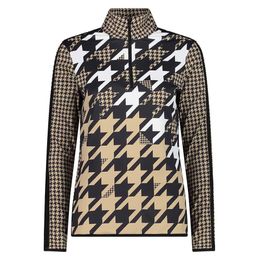 CMP Fleecepullover in Beige/ Wei&szlig;/ Schwarz - 44% | Gr&ouml;&szlig;e 40 | Damenpullover