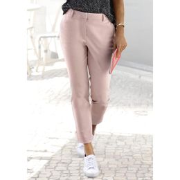 Lascana Chinohose in verkürzter Länge, Stoffhose in schmaler Passform, casual-chic rosé 34 - N-Gr N-Gr 34 Perfekt für Freizeit und Job