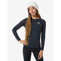 super.natural Funktionslongsleeve "Tonie" in Dunkelblau - 55% | Gr&ouml;&szlig;e S | Damen-outdoor-tops-shirts