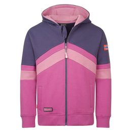 Trollkids Sweatjacke "Flekkefjord" Jacket in Pink/ Lila - 49% | Größe 98 | Kinder-sweatshirts-jacken