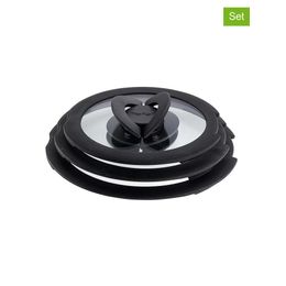 Tefal 3er-Set: Glasdeckel "Ingenio" in Schwarz - 20% | Kochgeschirr