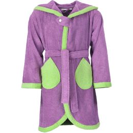 Esprit Kinderbademantel »Little Joy« darc lilac 98/104 Länge: 64 cm Kinderkapuzenmantel mit kontrastfarbigen Einfassungen und Taschen