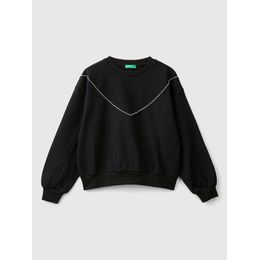 Benetton Sweatshirt in Schwarz - 23% | Größe 140 | Kinder-sweatshirts-jacken