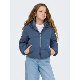 KIDS Only Steppjacke »KOGDOLLY SHORT PUFFER JACKET OTW« mit Kapuze Vintage Indigo 158 158 Steppjacke von KIDS Only für Mädchen