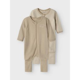 name it Schlafoverall »NBNNIGHTSUIT 2P ZIP FF Y/D CORE 2 NOOS« Packung, 2 Stk. tlg. Pure Cashmere 104 104 Schlafanzug von name it für Mädchen und...