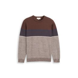 Tom Tailor Pullover Herren Größe S marine / braun / dunkelbraun / braunmeliert