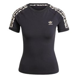 adidas originals T-Shirt 'Leopard 3-Stripes' Damen Gr&ouml;&szlig;e 5XL/6XL sand / schwarz