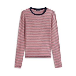 Tommy Jeans Shirt 'Essential' Damen Größe M navy / rot / weiß