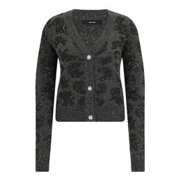 Vero Moda Tall Strickjacke 'VMZUZU' Damen Gr&ouml;&szlig;e XL dunkelgrau / schwarz
