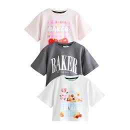 Baker by Ted Baker T-Shirt Mädchen Größe 152 hellblau / dunkelgrau / rosa / rot