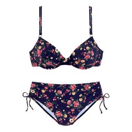 Lascana Bikiniset Damen Größe M navy / gelb / smaragd / rot
