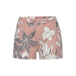 Lascana Schlafshorts Damen Gr&ouml;&szlig;e 40/42 taupe / altrosa / wei&szlig;