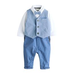 Superdry Set Jungen Größe 122 royalblau / hellblau / weiß