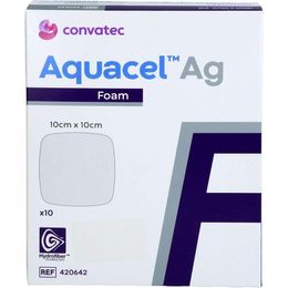B2B Medical Aquacel Ag Foam nicht adhäsiv 10x10 cm Verband 10 St
