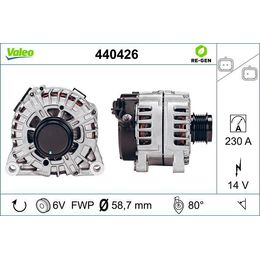 Valeo Generator REMANUFACTURED PREMIUM 14V 230A f&uuml;r PEUGEOT CITRO&Euml;N/PEUGEOT CITRO&Euml;N 9664984080 9678049580 5705KS 444732