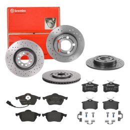 Brembo Bremsensatz-Vorn und hinten SG00000E94 Bremsensatz, Scheibenbremse vorne rechts links Gelocht 239mm f&uuml;r SKODA VW SEAT PEUGEOT (FAW) (SVW) RELY