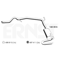 Ernst Endschalld&auml;mpfer 140096 f&uuml;r VAG 2K0253609J 2K0253609H
