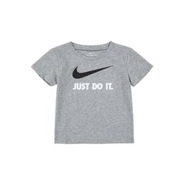 Nike Sportswear T-Shirt 'SWOOSH' Jungen Größe 80/86 graumeliert / schwarz / weiß