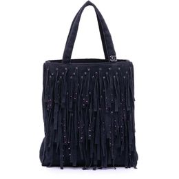 Chanel Shopper - Mini Suede Studded Fringe Tote - Gr. unisize - in Orange - f&uuml;r Damen