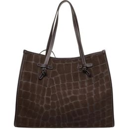 GIANNI CHIARINI Crossbody Bags - Shopper in croco look 'Marcella' - Gr. unisize - in Braun - f&uuml;r Damen