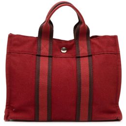 Hermès Hermès Shopper - Canvas Fourre Tout PM - Gr. unisize - in Rot - für Damen