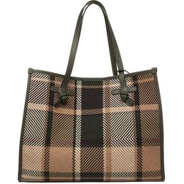 GIANNI CHIARINI Crossbody Bags - Shopper with check pattern - Gr. unisize - in Gr&uuml;n - f&uuml;r Damen