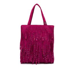 Chanel Shopper - Mini Suede Studded Fringe Tote - Gr. unisize - in Gold - f&uuml;r Damen