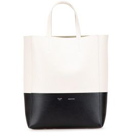 C&eacute;line Celine Shopper - Small Bicolor Leather Vertical Cabas - Gr. unisize - in Wei&szlig; - f&uuml;r Damen